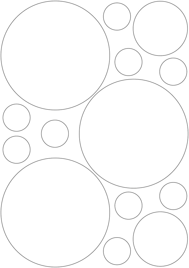 3M White/Silver Reflective Circles - A4 Sheet 120mm Circles ...